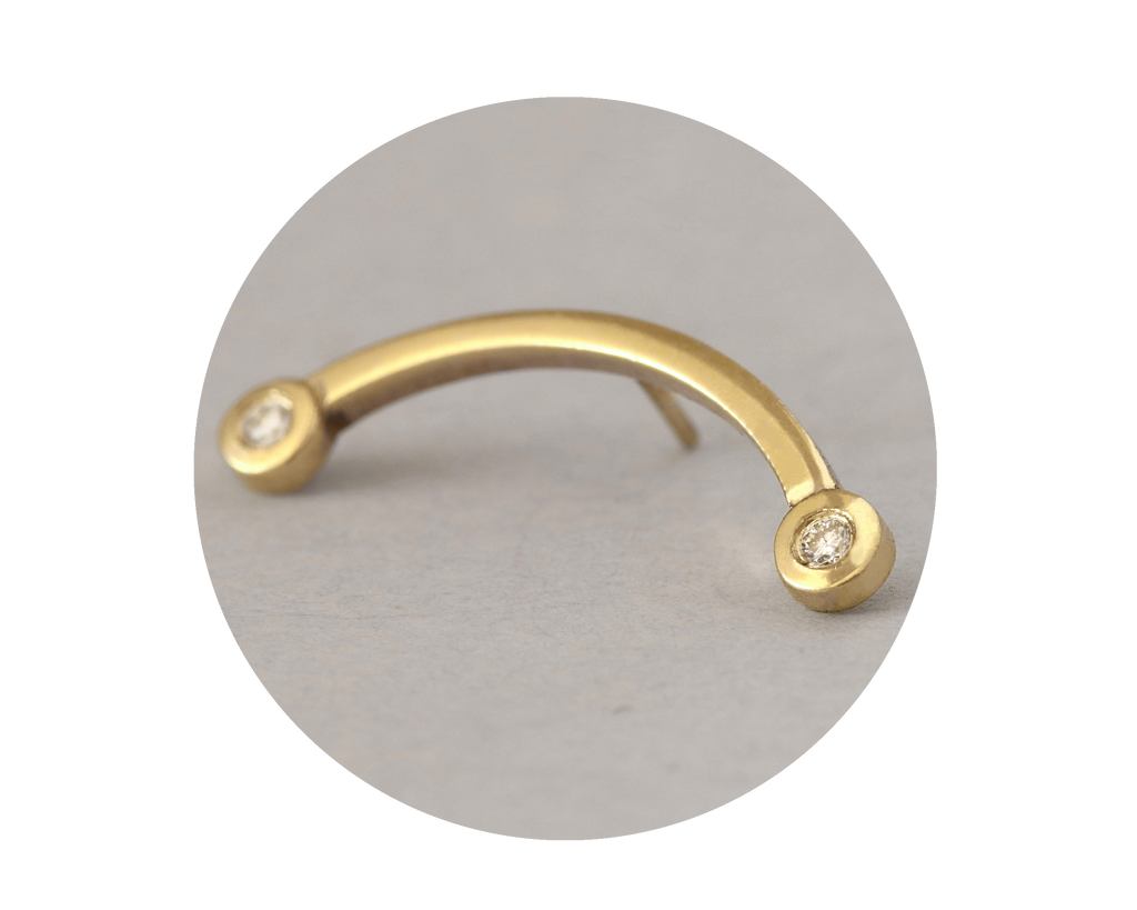 Comet - Long Diamond Ear Stud – Auri Jewelry